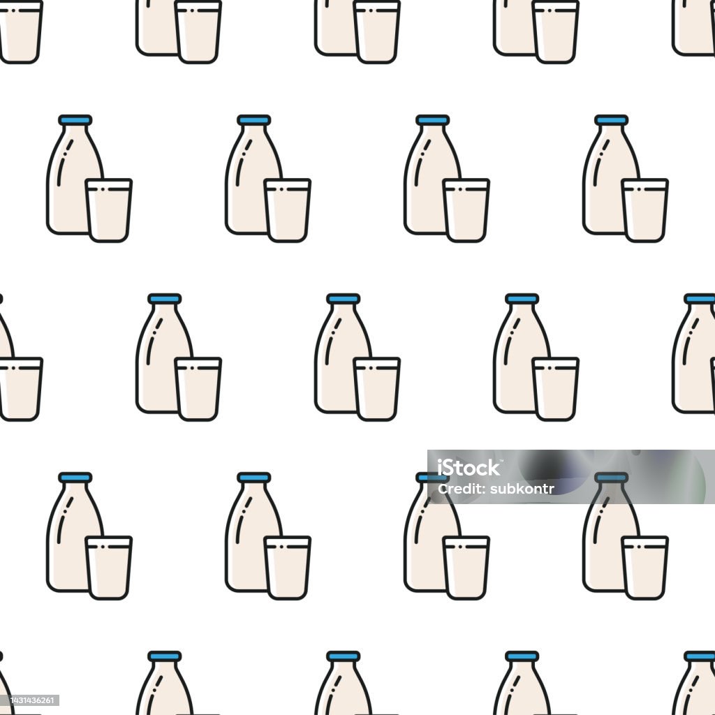 Pattern Of Milk Stock Illustration Download Image Now Cut Out