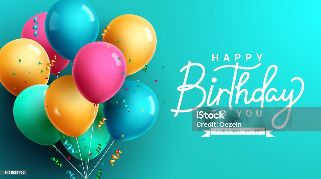 Joyeux Anniversaire Vectoriel Conception Darrièreplan Texte