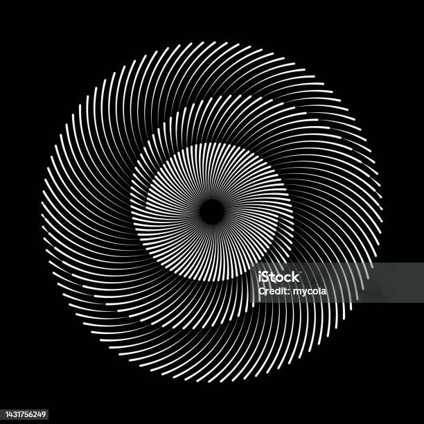 Spirale Avec Des Lignes De Transition Comme Arrièreplan Vectoriel