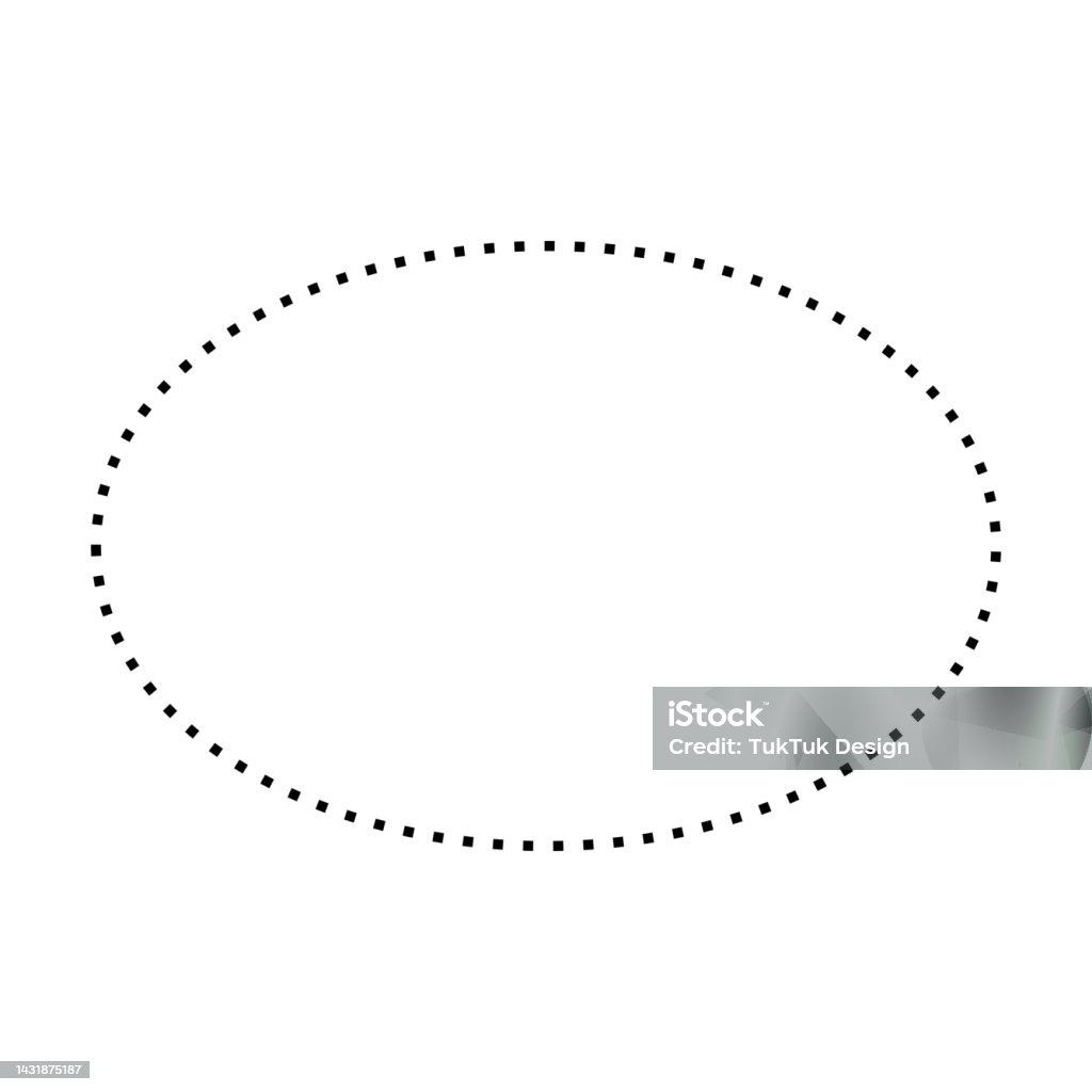 Vetores De Ícone Vetor De Símbolo Pontilhado De Forma De Elipse Para