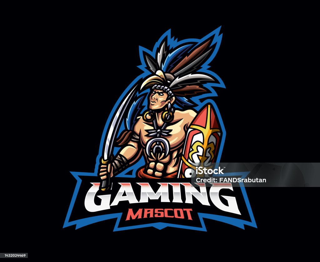 Dayak Tribe Mascot Design Stock Illustration Download Image Now Ancient Arts Culture And