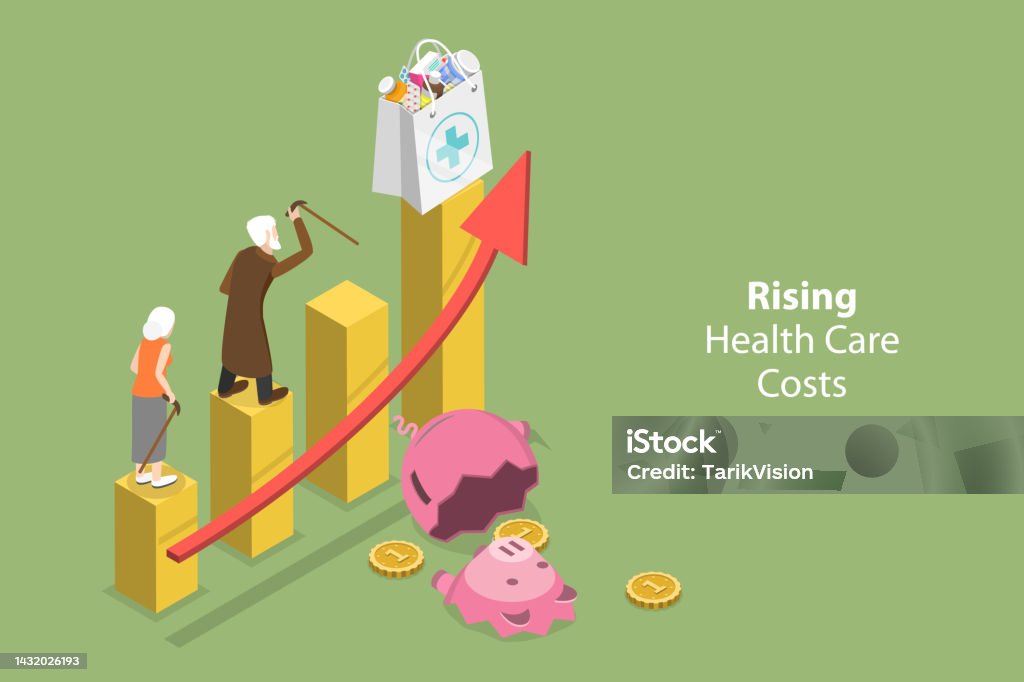 3d Isometric Flat Vector Conceptual Illustration Of Rising Health Care ... 3d Isometric Flat Vector Conceptual Illustration Of Rising Health Care ...