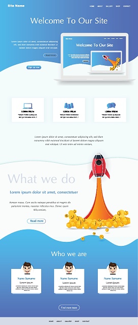 Entêtes De Modèle De Conception De Site Web Et Éléments Dinterface De