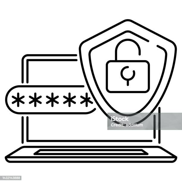 Laptop Yang Dilindungi Dengan Ikon Perisai Kunci Dan Kata Sandi Ikon ... Laptop Yang Dilindungi Dengan Ikon Perisai Kunci Dan Kata Sandi Ikon ...
