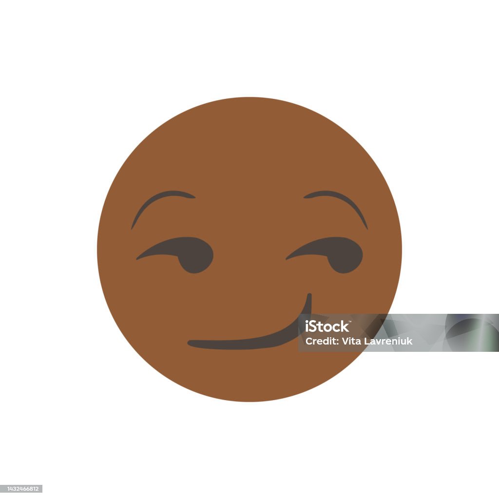 Flirting Face Smug Face Suggestive Face Funny Yellow Emoticon Realistic