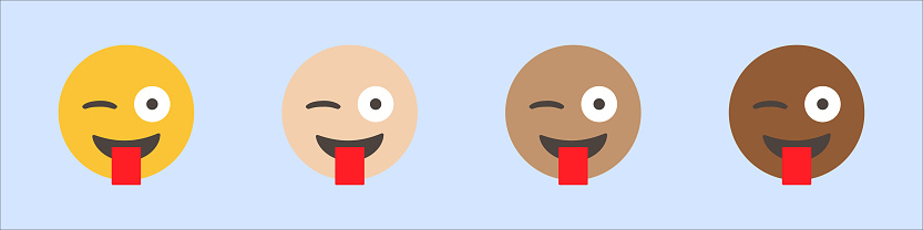 Stuck Out Tongue Winking Eye 3d Stylized Vector Icon Smiling Emoticon