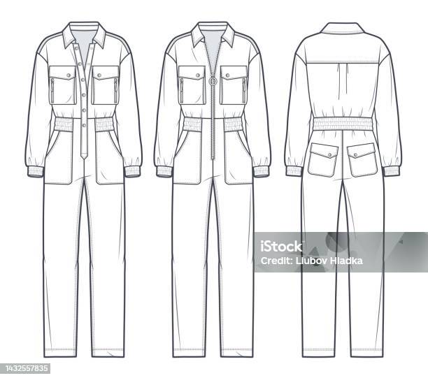 Utilitaire Combinaison Technique Mode Illustration Modèle De Dessin