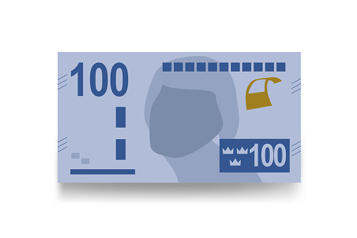 Schwedische Krone Vektorillustration Schweden Geldsatz Bündel Banknoten ... Schwedische Krone Vektorillustration Schweden Geldsatz Bündel Banknoten ...