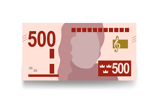 Schwedische Krone Vektorillustration Schweden Geldsatz Bündel Banknoten ... Schwedische Krone Vektorillustration Schweden Geldsatz Bündel Banknoten ...