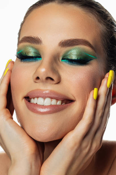 Free Stock Photo of Woman with bright makeup smiling | Download Free ...