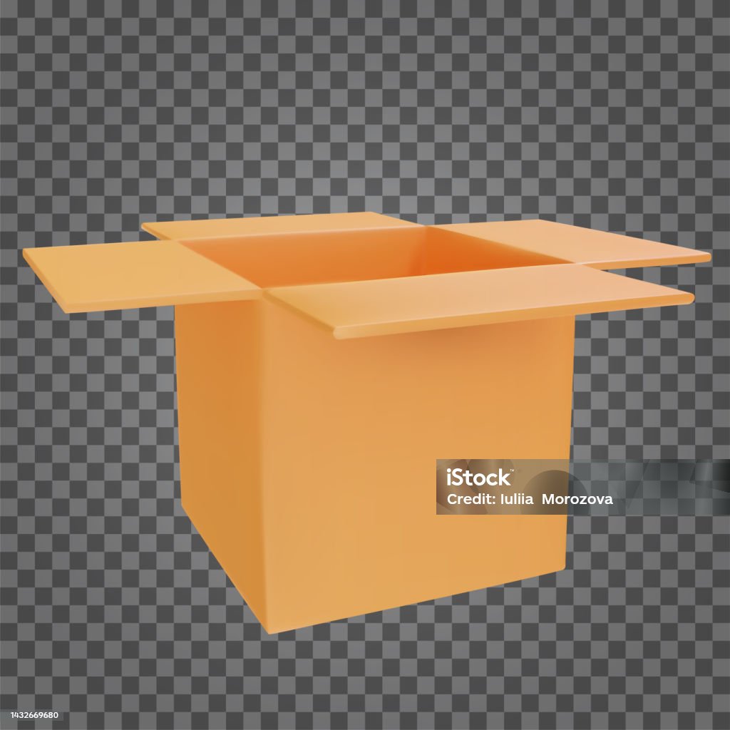 Stock ilustrace 3d Realistický Otevřený Žlutý Kartonový Obal Izolovaný ... Stock ilustrace 3d Realistický Otevřený Žlutý Kartonový Obal Izolovaný ...