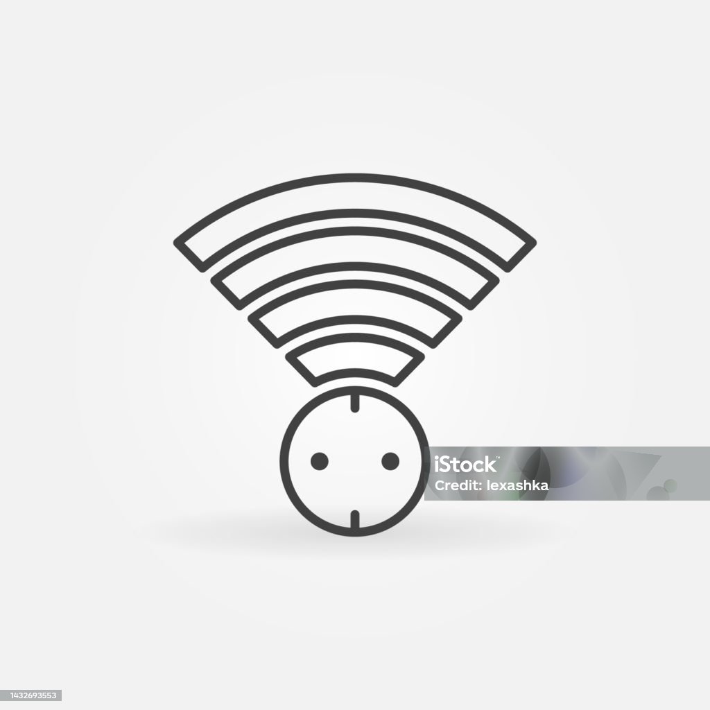 Smart Socket Vector Linear Concept Icon Or Logo Stock Illustration ... Smart Socket Vector Linear Concept Icon Or Logo Stock Illustration ...