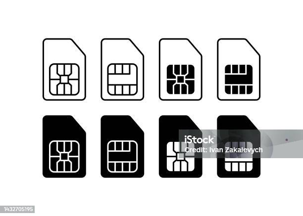 Ilustración de Conjunto De Iconos De Tarjeta Sim Símbolo Gsm Firmar ... Ilustración de Conjunto De Iconos De Tarjeta Sim Símbolo Gsm Firmar ...