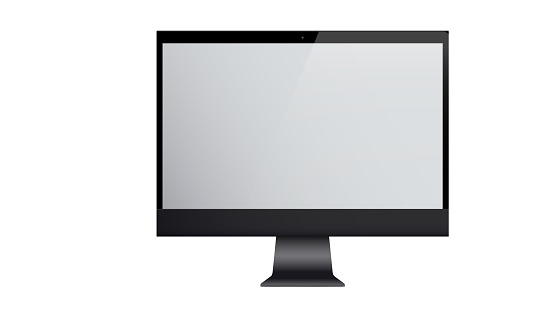 Tampilan Komputer Dengan Layar Kosong Layar Monitor Komputer Mockup