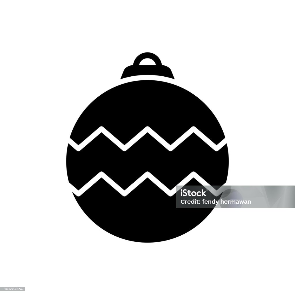 Christmas Ball Ornament Icon Vector Design Template In White Background