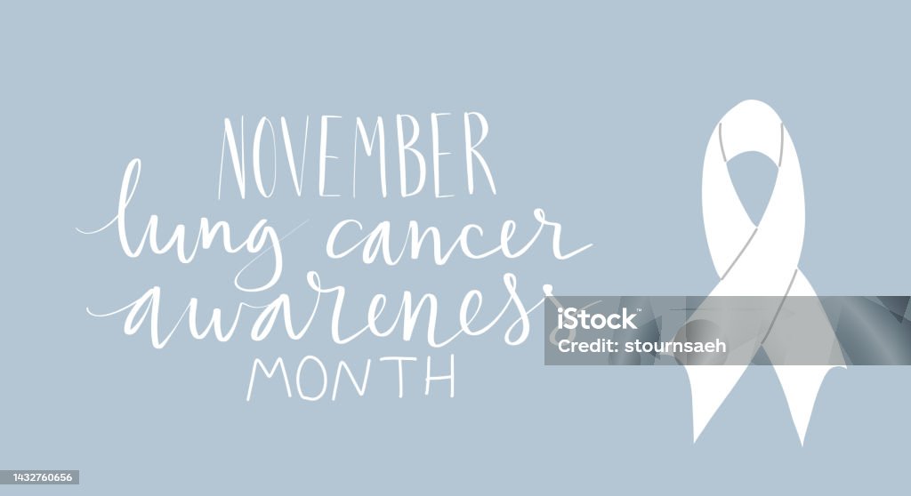 Mois De Sensibilisation Au Cancer Du Poumon Novermber Lettrage