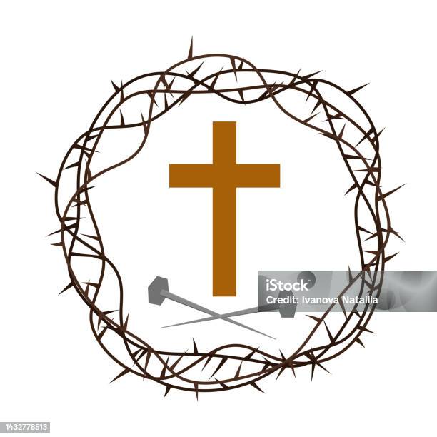 Ilustración de Cruz Cristiana Con Clavos Y Corona De Espinas ... Ilustración de Cruz Cristiana Con Clavos Y Corona De Espinas ...