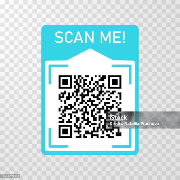 Scanmesymbol Mit Qrcode Für Smartphone Das Auf Transparentem ... Scanmesymbol Mit Qrcode Für Smartphone Das Auf Transparentem ...