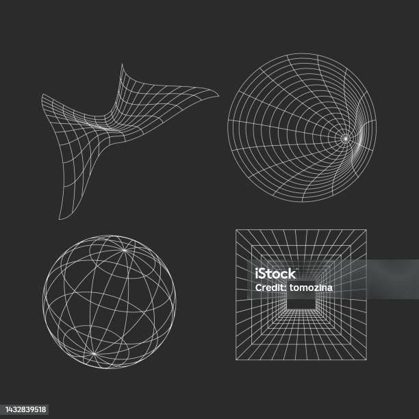 Set Of 3d Distorted Digital Shapes Grid向量圖形及更多外太空圖片 - 外太空, 矢量圖, 電子合成器 ... Set Of 3d Distorted Digital Shapes Grid向量圖形及更多外太空圖片 - 外太空, 矢量圖, 電子合成器 ...