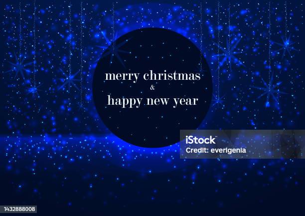 Template Kartu Ucapan Selamat Natal Dan Tahun Baru Dengan Bingkai Bulat