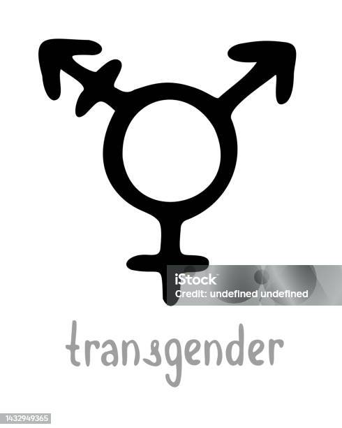 Simbol Transgender Elemen Vektor Yang Digambar Tangan Ilustrasi Stok