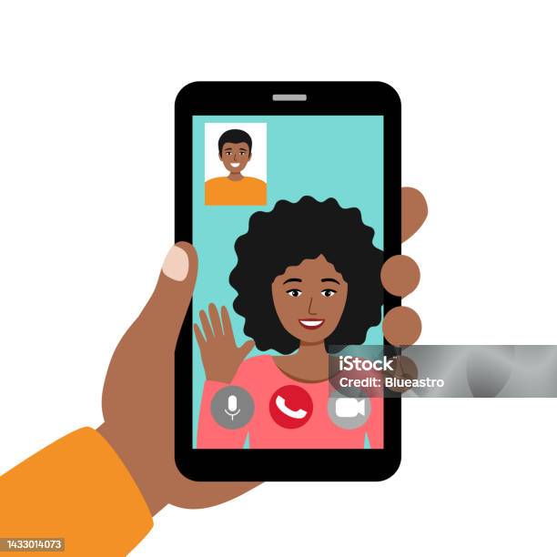Lhomme Et La Femme Font Une Illustration Vectorielle De Concept Dappel