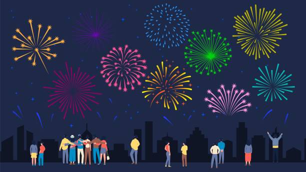 Free Stock Photo of A group of people looking at fireworks | Download ...