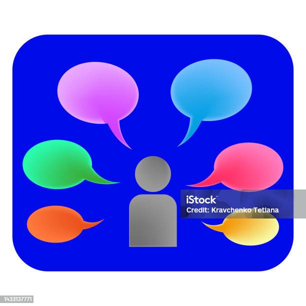 Beaucoup De Messages Icône Dhomme Concept De Communication Dentreprise