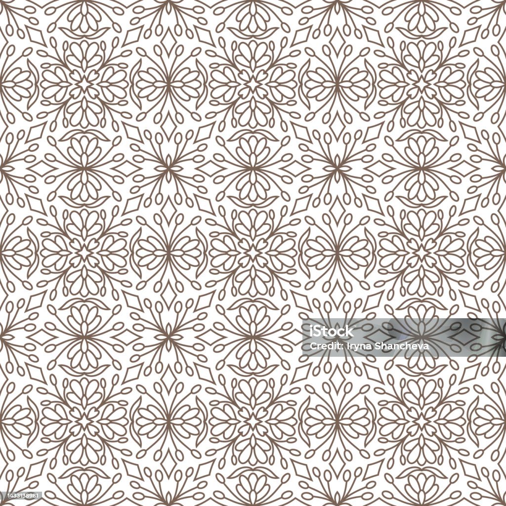 Line Seamless Pattern Isolated Doodle Hand Drawn Art Sketch Vector