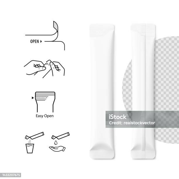Blank Stick Pack Modelle Zwei Arten Von Tops Stock Vektor Art Und Mehr