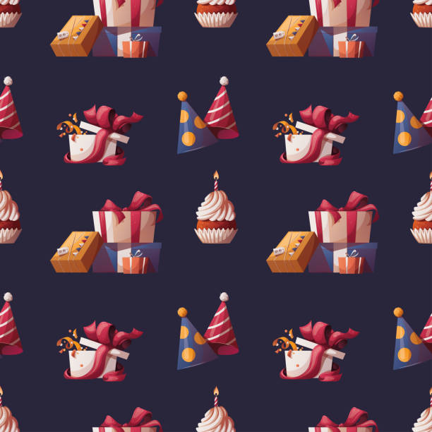 Posters De Bonbons Danniversaire Vectoriels Et Illustrations Libres De