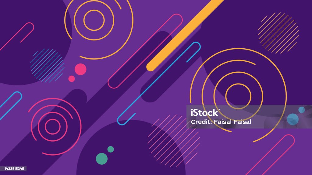 Modern Abstract Geometric Colorful Rounded Shape Vector Background
