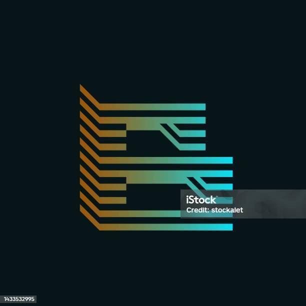 Logo De La Lettre B Abstraite Icône De Signature De Construction
