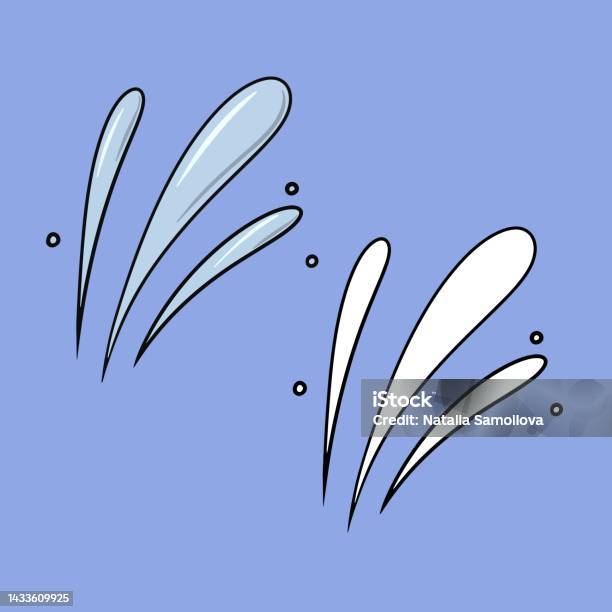 Un Ensemble Dimages Des Éclaboussures Des Gouttes Un Jet Deau Un Dessin