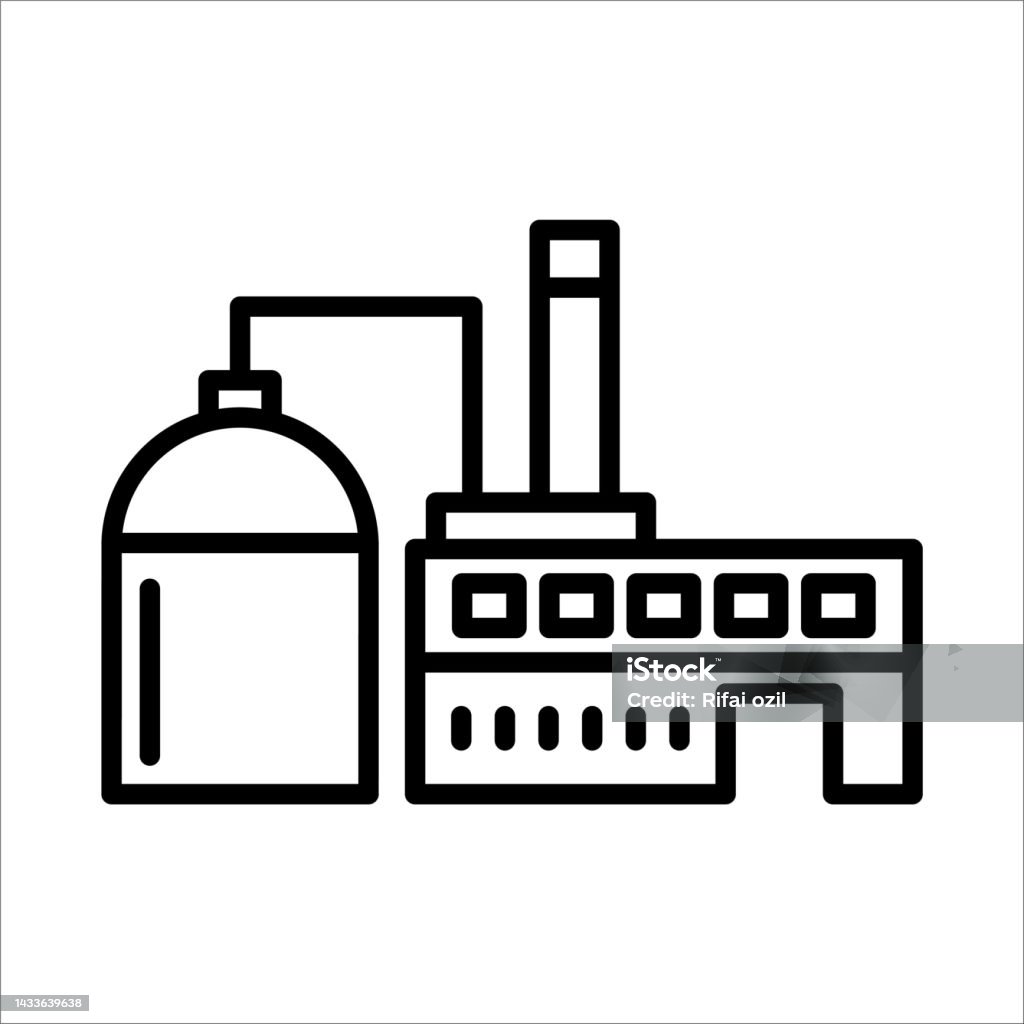 Usine Industrie Icône Logo Design Vector Template Illustration Signe Et