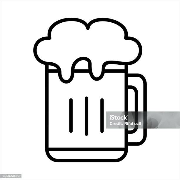 Icône De Bière Logo Design Vector Template Illustration Signe Et