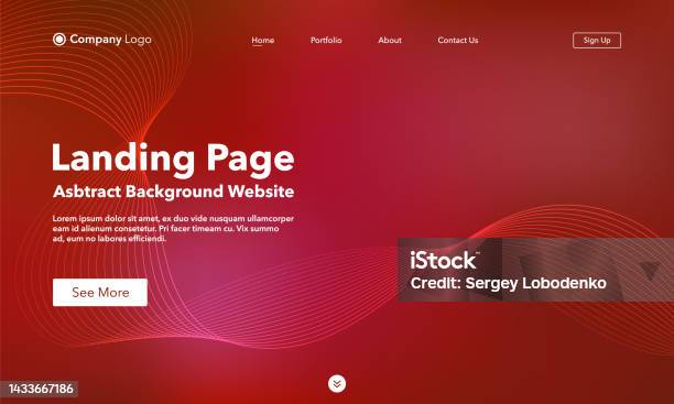 Halaman Arahan Situs Web Latar Belakang Abstrak Templat Untuk Situs Web