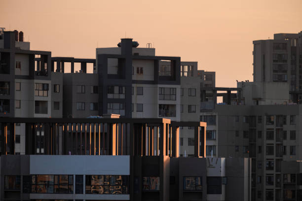 Free Stock Photo of Modern townhouse buildings at sunset | Download ...