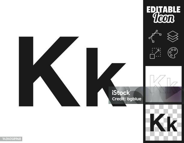 Lettre K Majuscules Et Minuscules Icône Pour Le Design Facilement