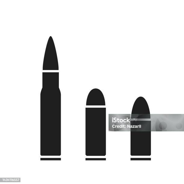 Fusil Et Ensemble De Balles De Fusil Icône Darme Et De Munitions Image
