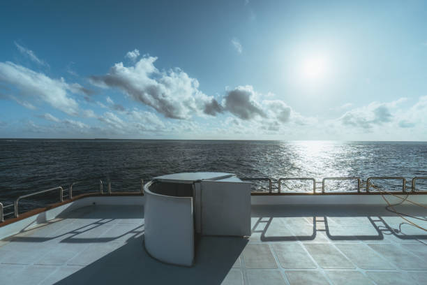 Free picture: water, sea, ship deck, ocean, boat, fence, wave