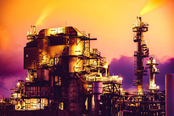 Free Stock Photo of Oil Refinery at Dusk - Vivid Colors | Download Free ...