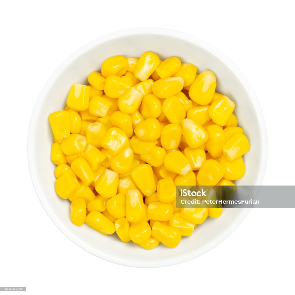 Biji Jagung Manis Jagung Sayuran Kuning Kalengan Dalam Mangkuk Putih ... Biji Jagung Manis Jagung Sayuran Kuning Kalengan Dalam Mangkuk Putih ...