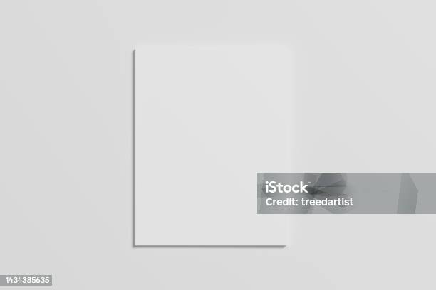 Brosur Majalah Ukuran Surat As 3d Rendering Mockup Kosong Putih Foto