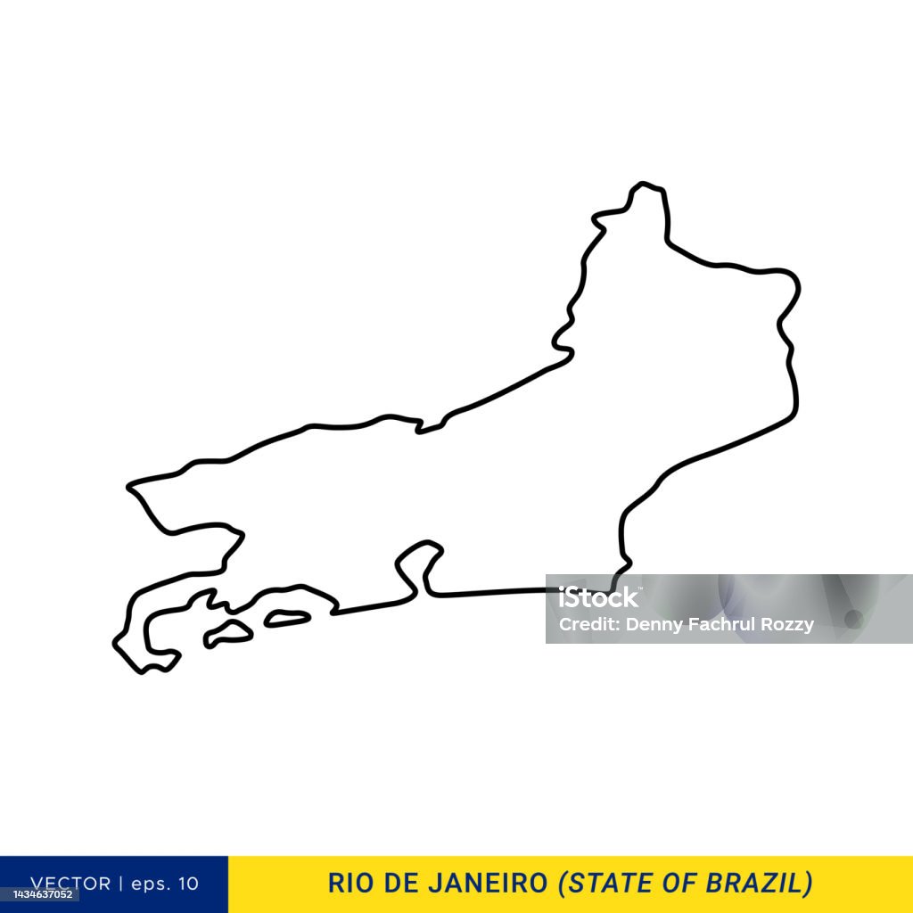 Carte De Contour De Rio De Janeiro Modèle De Conception Dillustration