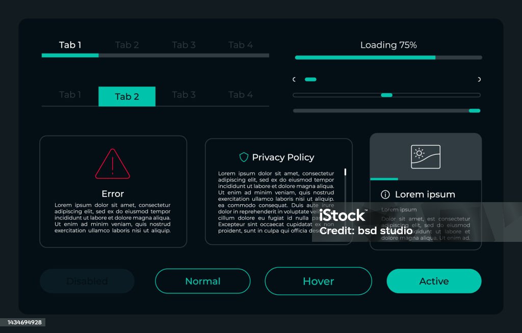 Account Settings Ui Elements Kit Stock Illustration - Download Image ... Account Settings Ui Elements Kit Stock Illustration - Download Image ...