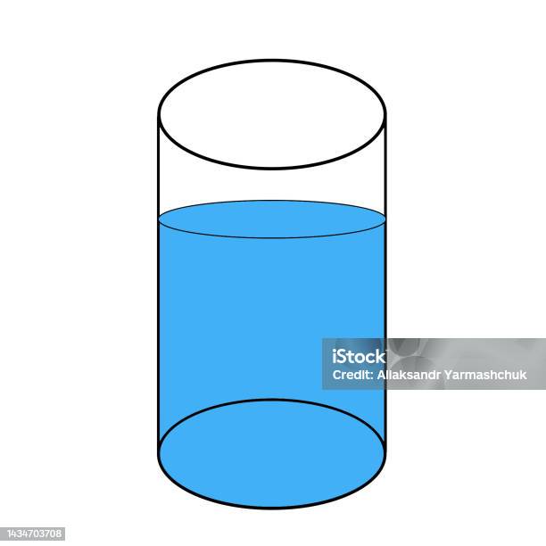 Un Verre Deau Sur Fond Blanc Isolé Vecteurs Libres De Droits Et Plus D