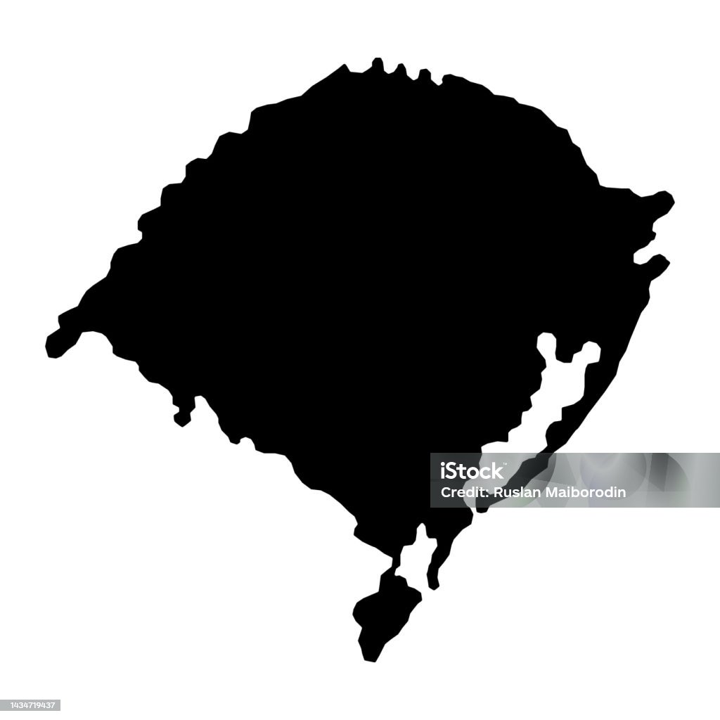 Vetores De Mapa Do Rio Grande Do Sul Estado Do Brasil Ilustração