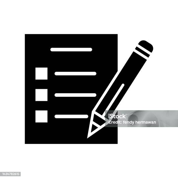 Template Desain Vektor Ikon Pensil Dengan Latar Belakang Putih