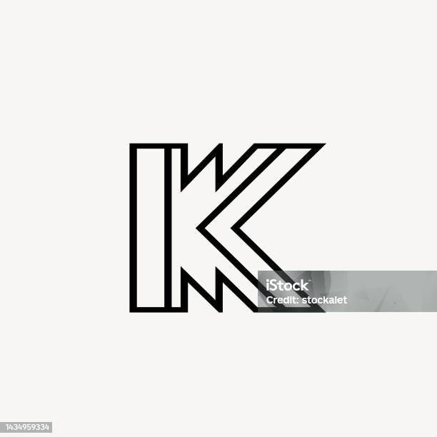 Logo De La Lettre K Icône De Signature En Majuscule De Marque De Lettre